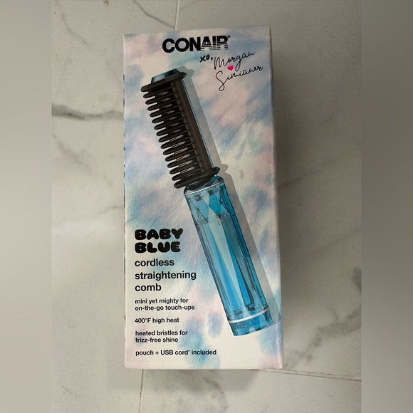 Hair | Conair X Morgan Simianer Baby Blue Cordless Straightening Comb W ...